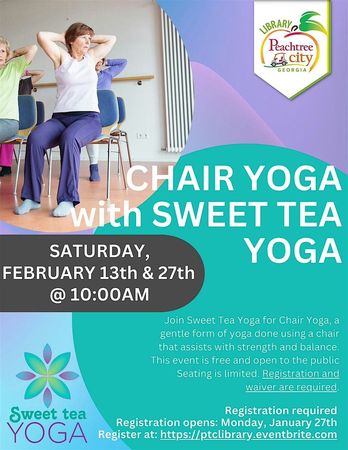 Chair Yoga with Sweet Tea Yoga - February 2025, Peachtree City Library ...