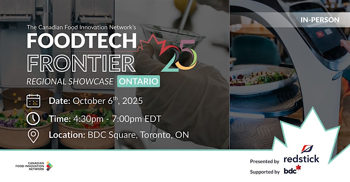 Foodtech Frontier 25: Ontario in Toronto – October 6, 2025 | AllEvents