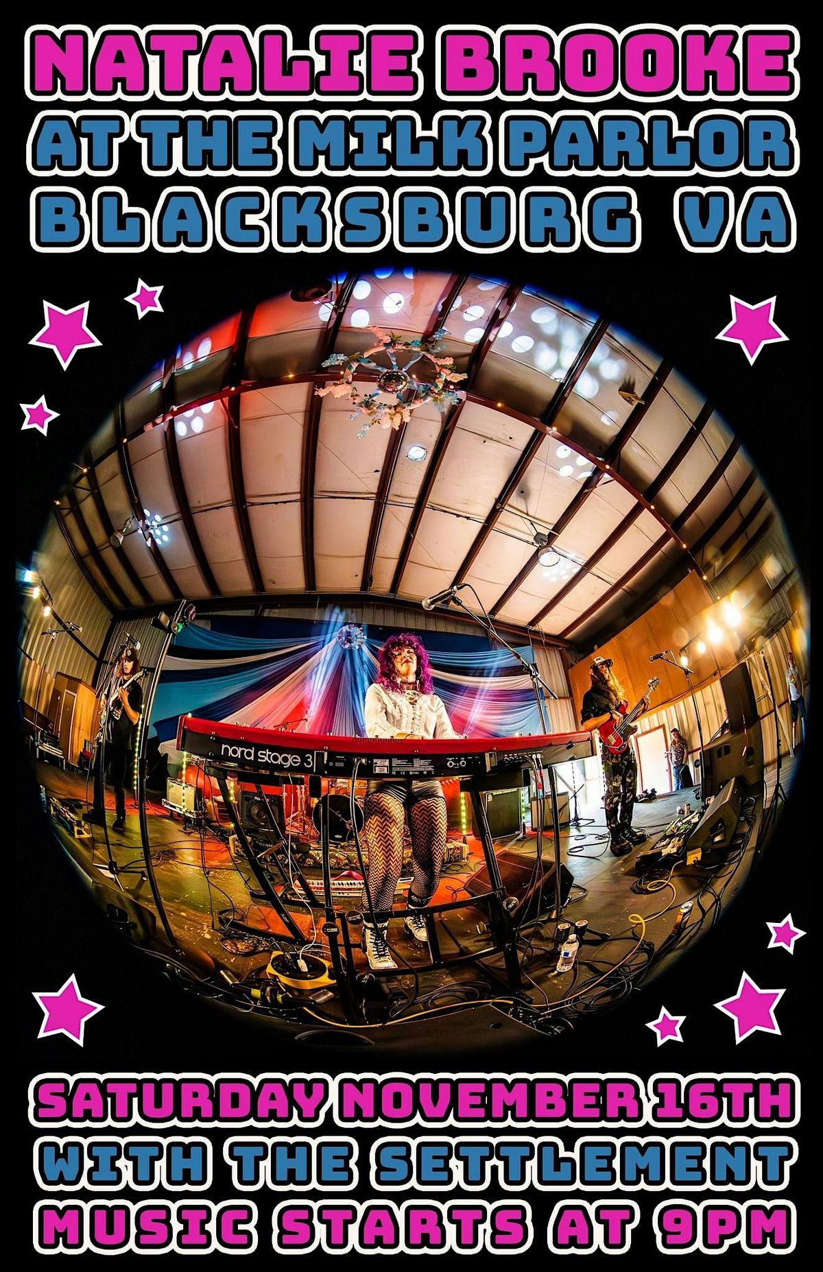 Natalie Brooke with The Settlement at The Milk Parlor, The Milk Parlor, Blacksburg, 16 November ...