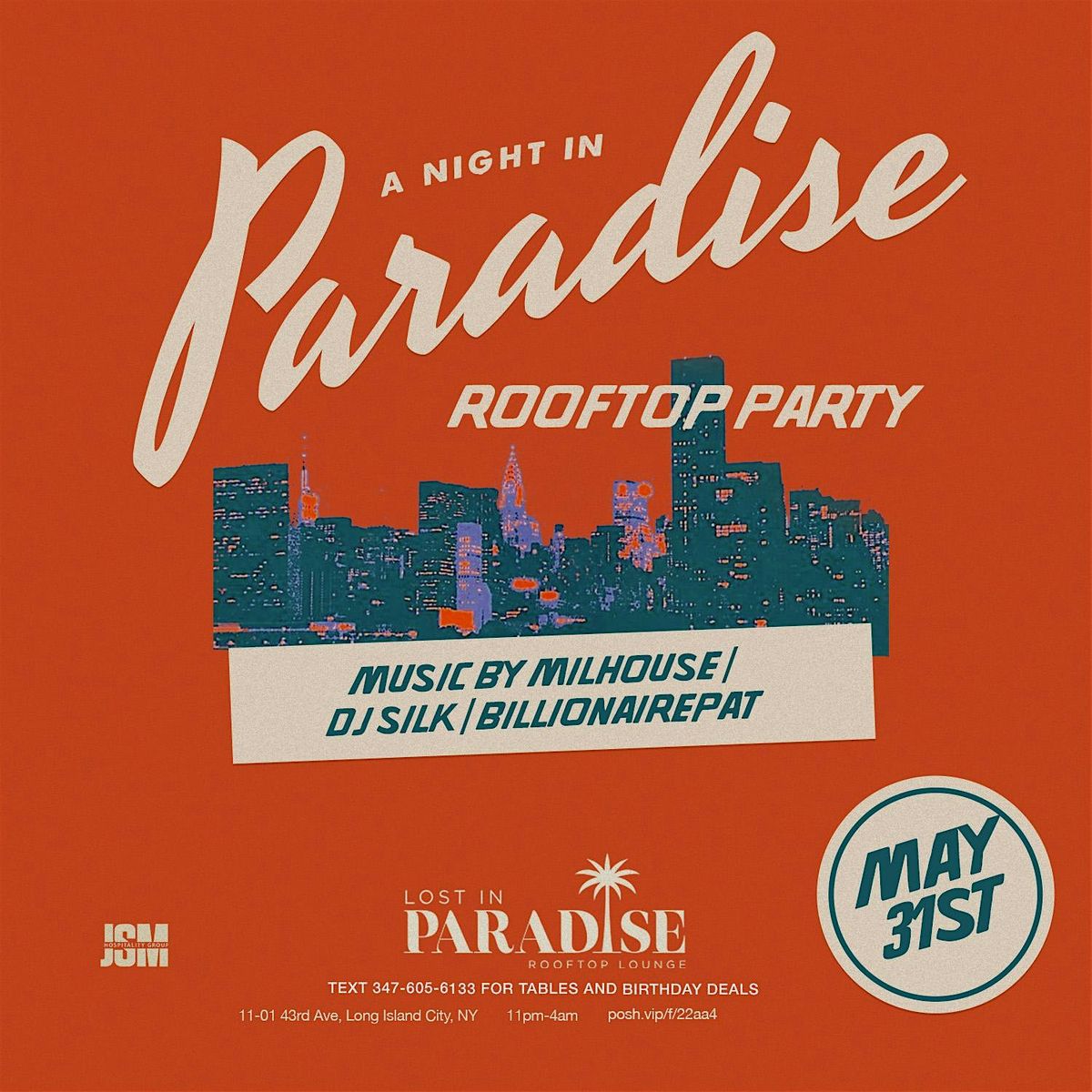 Night In Paradise: NYCs Biggest Rooftop Party, Lost in Paradise Rooftop ...