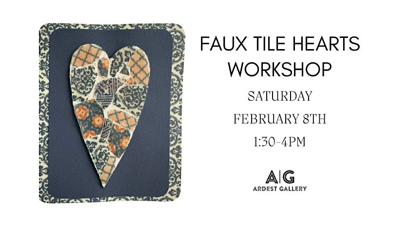 Faux Tile Hearts Workshop with Barbara Welch, Ardest Gallery, The ...