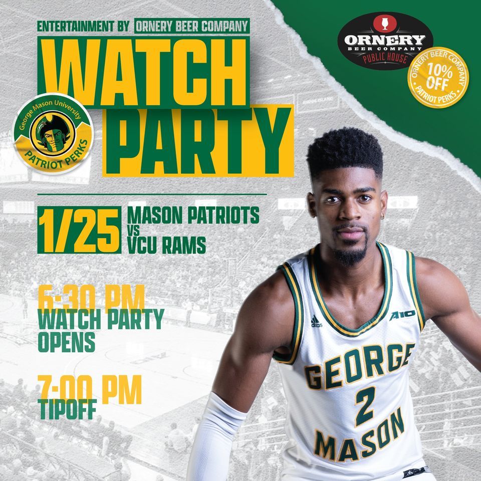 GMU Mens Basketball Viewing Party: GMU vs VCU , Ornery Beer Company ...
