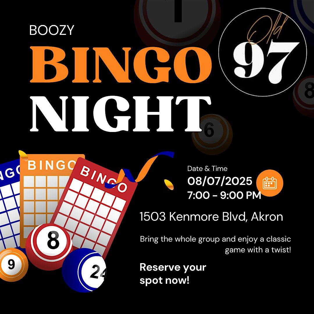 Boozy Bingo (8/07), Old 97, Akron, 7 August 2025 | AllEvents