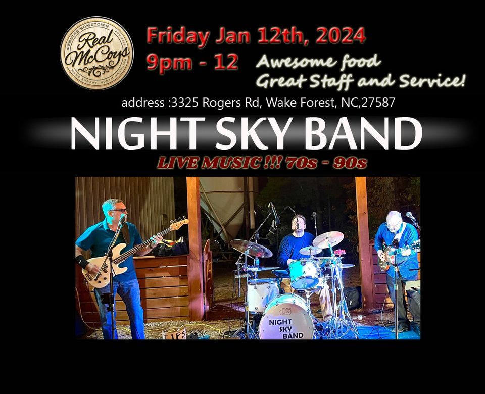 Night Sky Band @ Real McCoys, Real McCoy's, Wake Forest, January 12 to ...