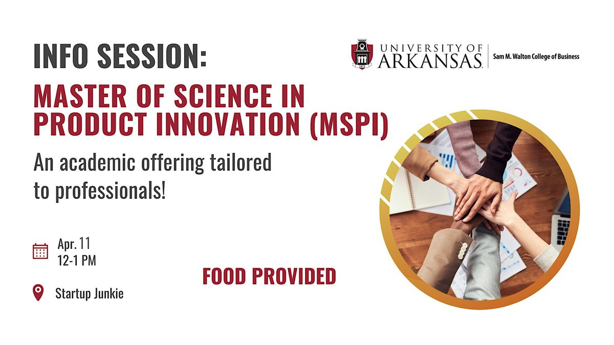 Info Session: Master of Science in Product Innovation (MSPI), Startup ...