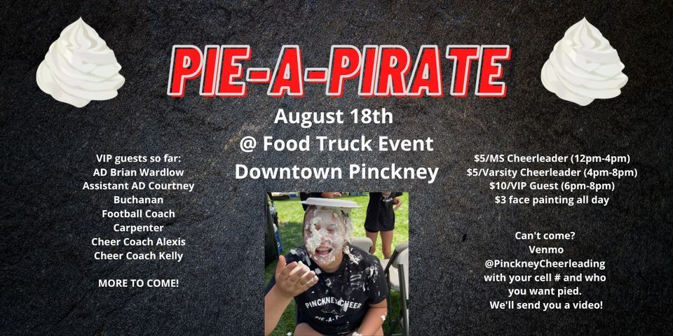 Pie-A-Pirate Fundraiser, Downtown Pinckney, August 18 2023 | AllEvents.in
