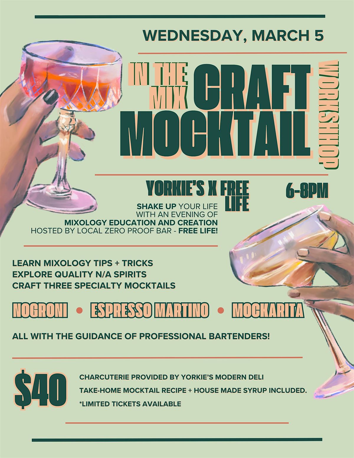 Yorkies x Free Life Craft Mocktail Workshop, Yorkies VB, Virginia Beach ...