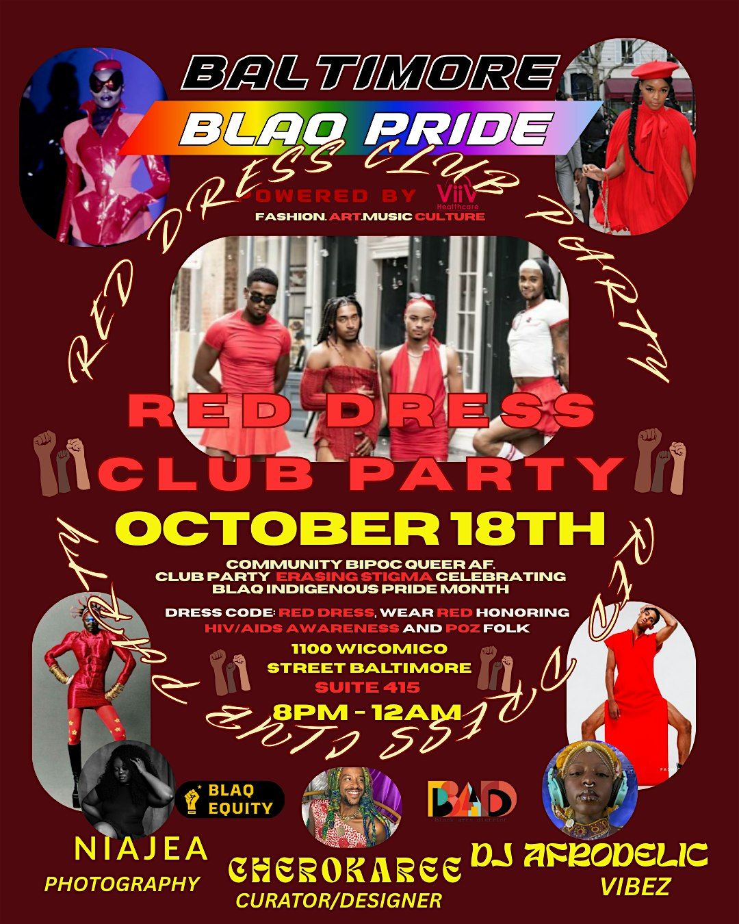 Red Dress Club Party, 1100 Wicomico, Baltimore, 18 October 2025 | AllEvents