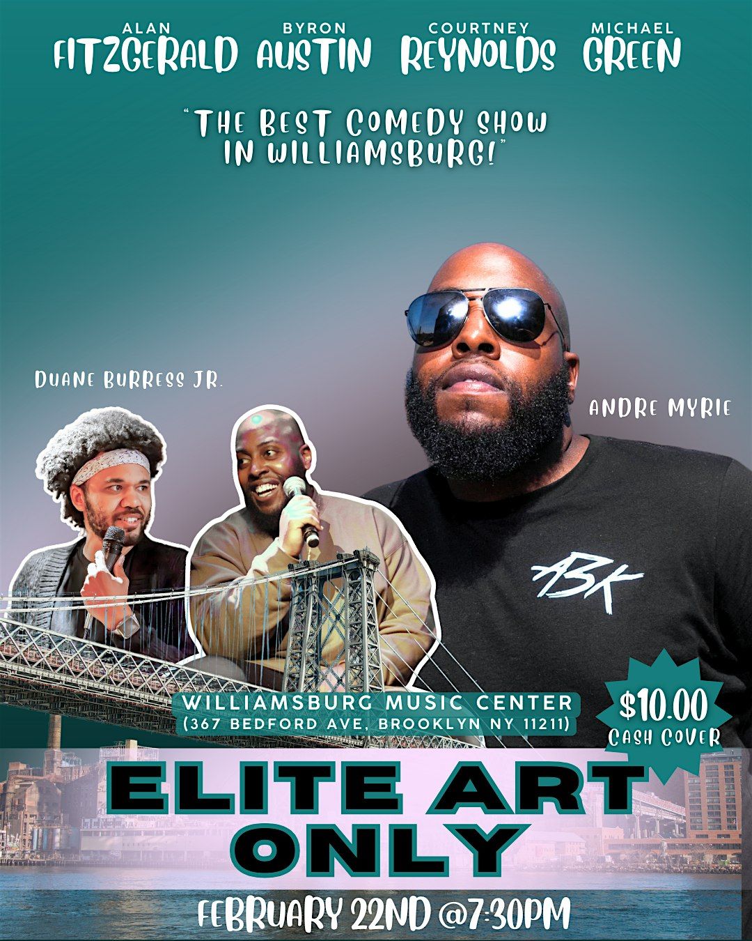 Elite Art Only Comedy Show, 367 Bedford Ave, Brooklyn, 22 February 2025 ...