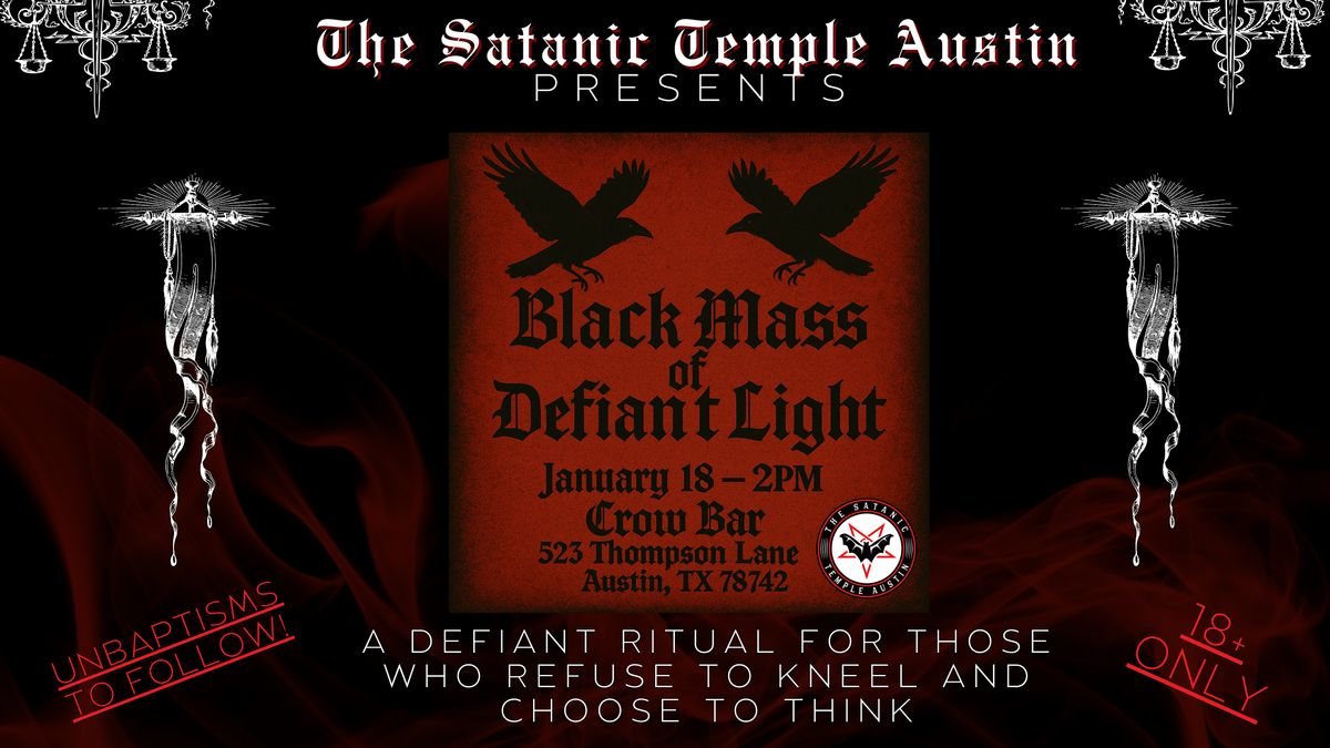 Black Mass of Defiant Light and Unbaptism, Crow Bar, Austin, 18 January ...