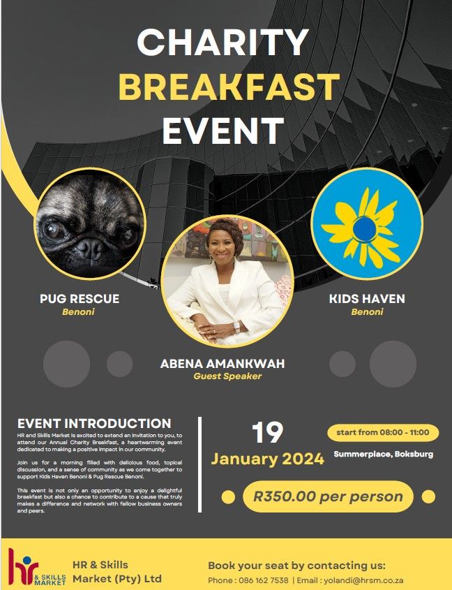 Charity Breakfast Event on the 19 January 2024 at 8am-11am, Summer ...