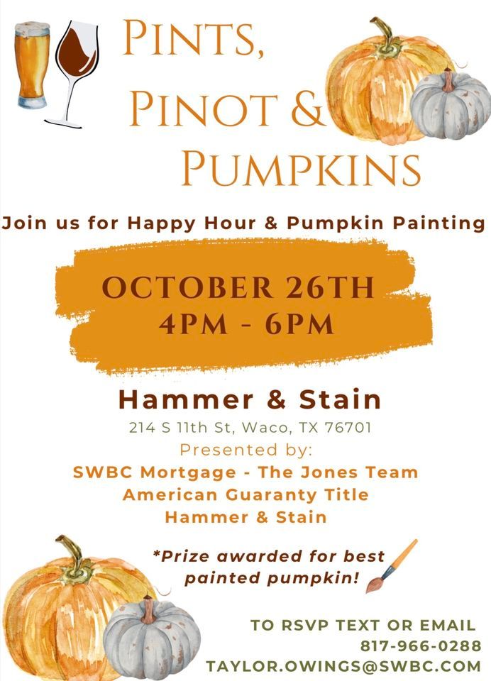 Pints, Pinot & Pumpkins, Hammer & Stain Waco, Elm Mott, 26 October 2023 | AllEvents.in