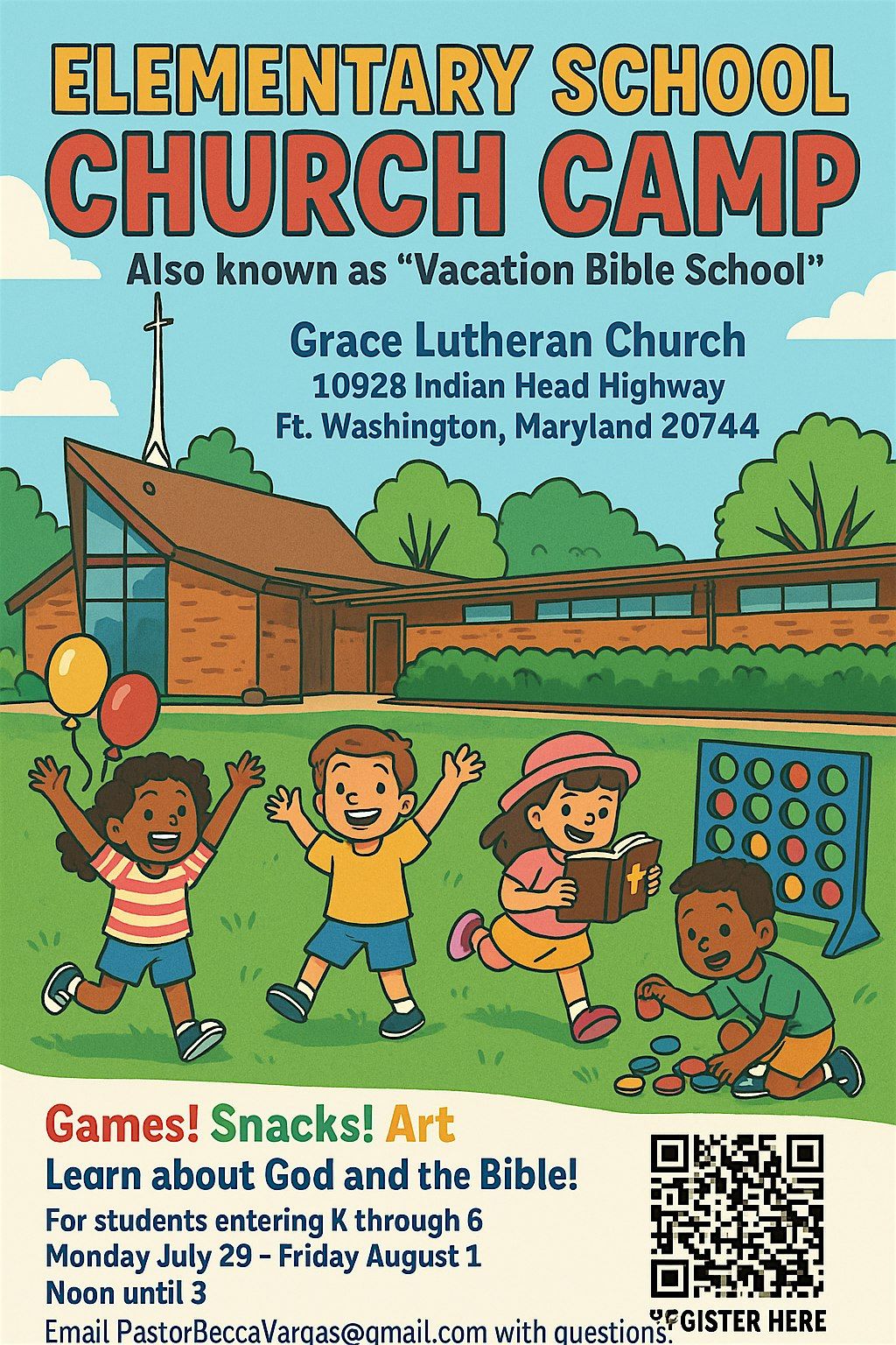 Vacation Bible School! (Elementary School Church Camp), Grace Lutheran ...