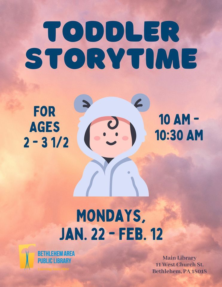 Toddler Storytime (For 2-3 1/2 year olds) @ the Main Library, Bethlehem ...