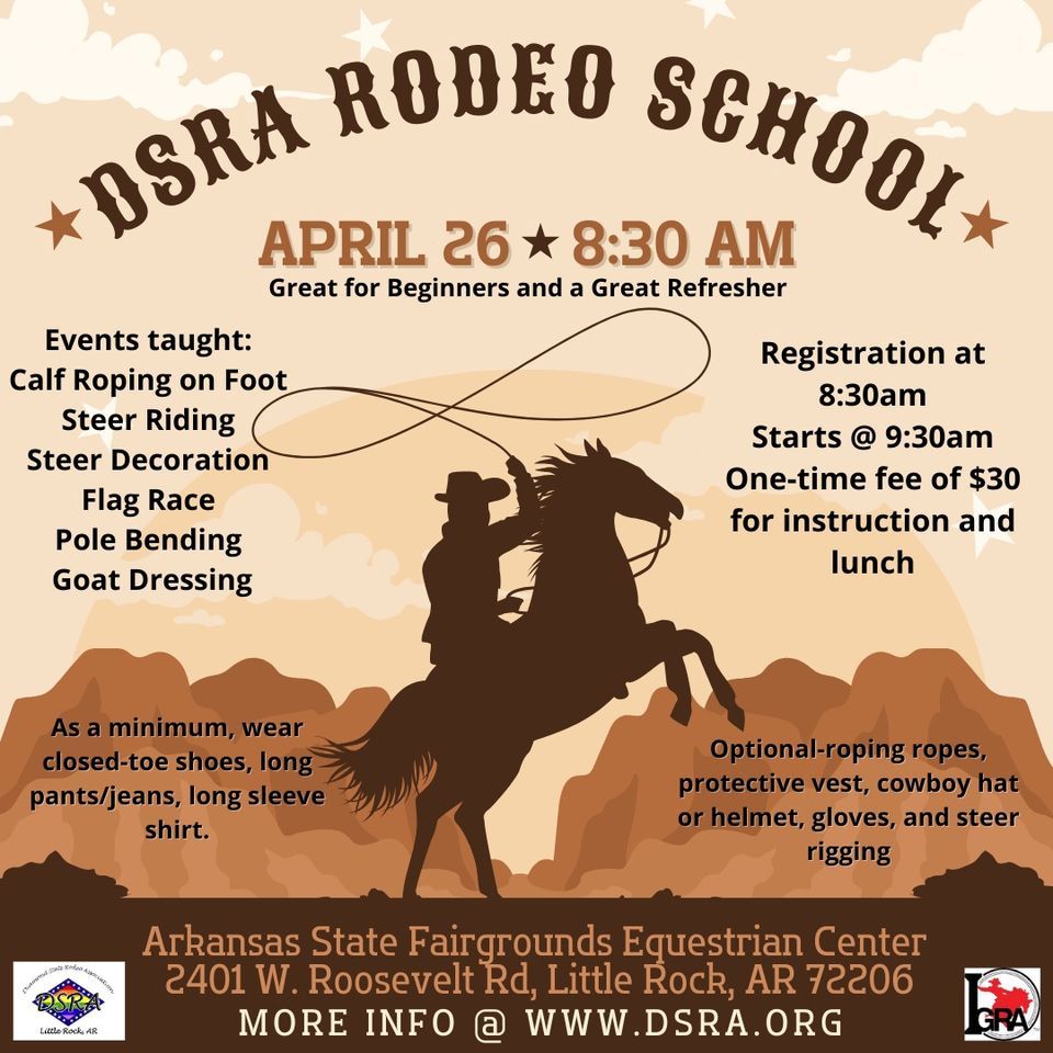 DSRA Rodeo School, Arkansas State Fair Grounds, Little Rock, 26 April ...