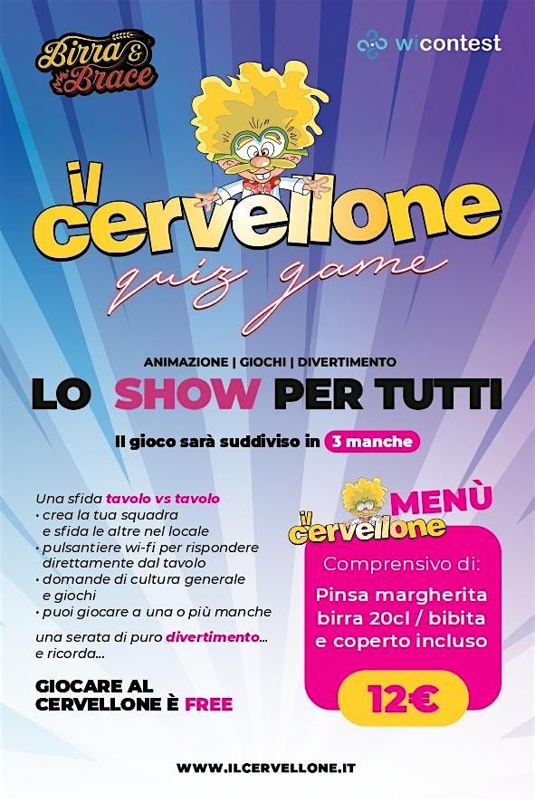 Cervellone Quiz Game al Birra&Brace Brescia, Birra & Brace, Brescia, 17 ...