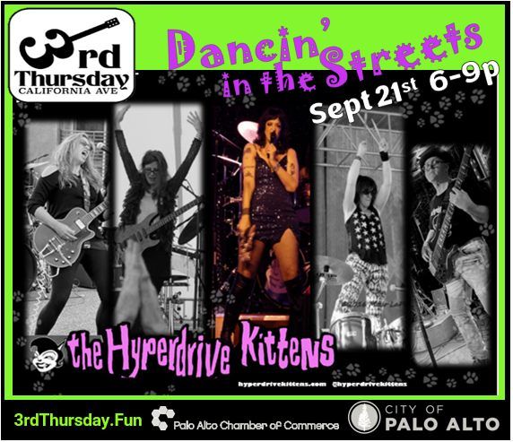 The Hyperdrive Kittens Rock 3rd Thursday California Avenue for Dancin ...