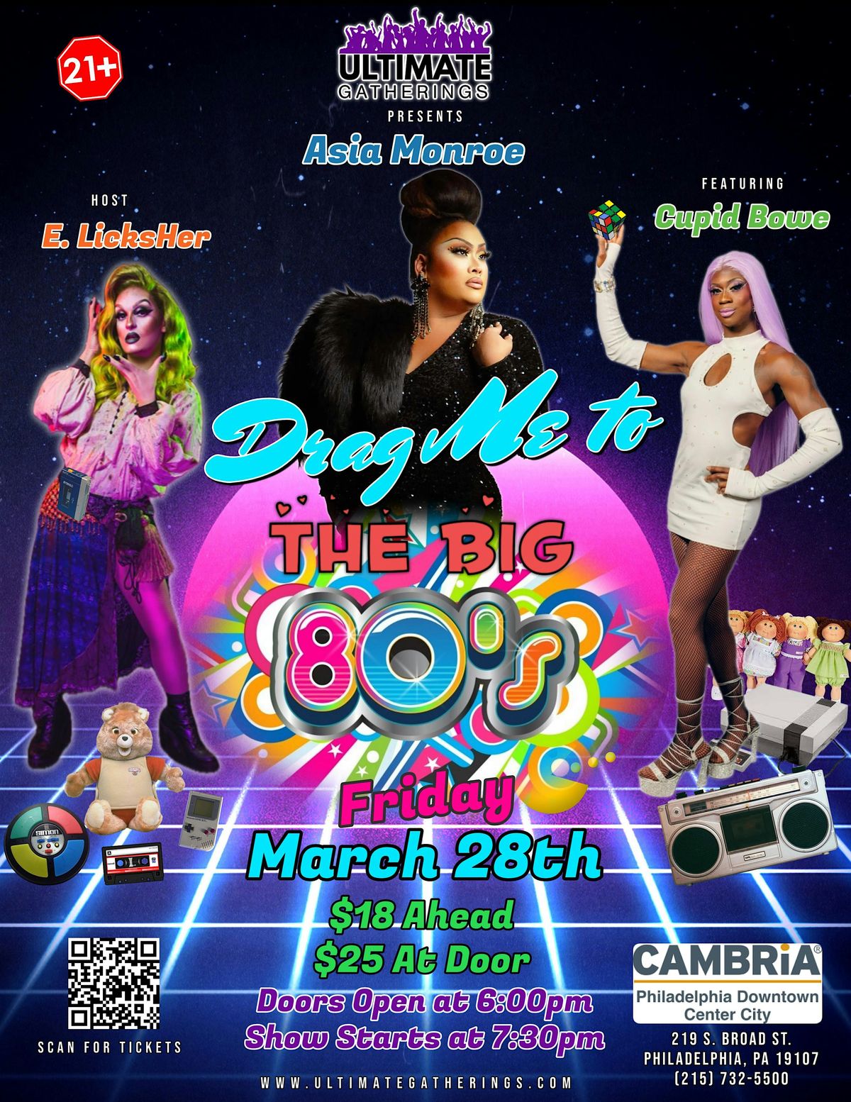 BRINGIN BACK THE 80S DRAG QUEEN SHOW!, Cambria Hotel Philadelphia ...