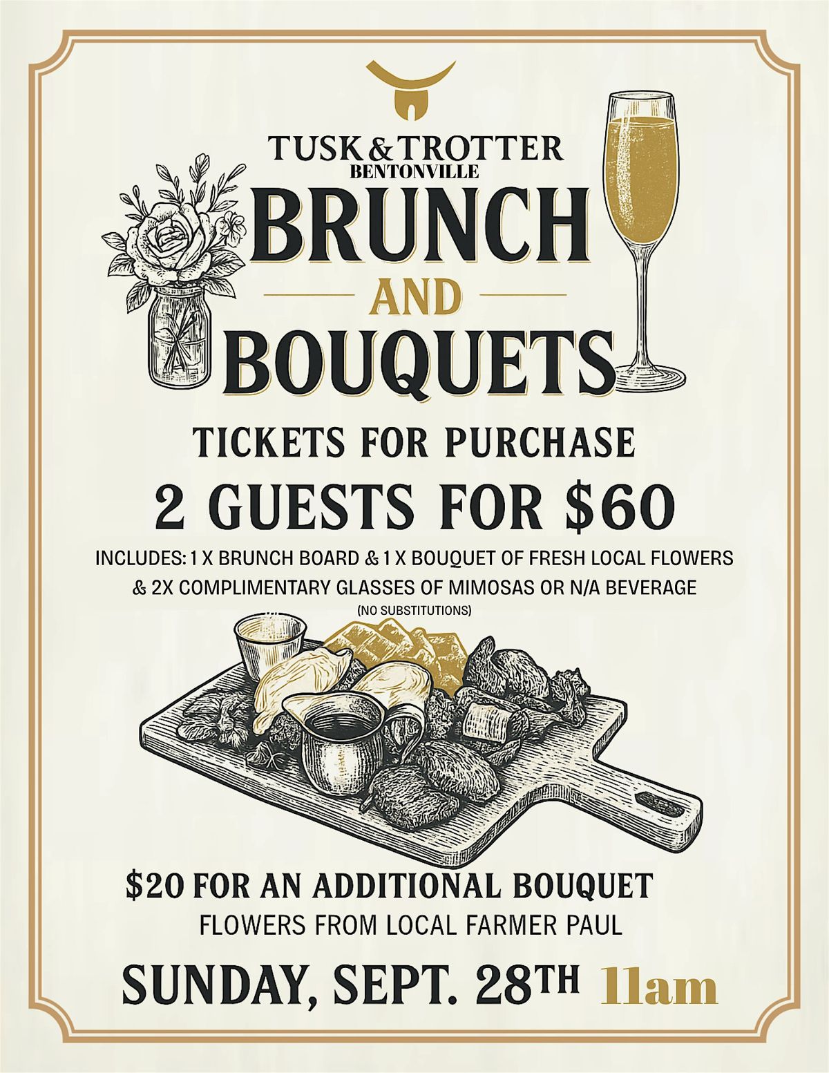 Brunch & Bouquets at Tusk & Trotter Bentonville, Tusk & Trotter ...