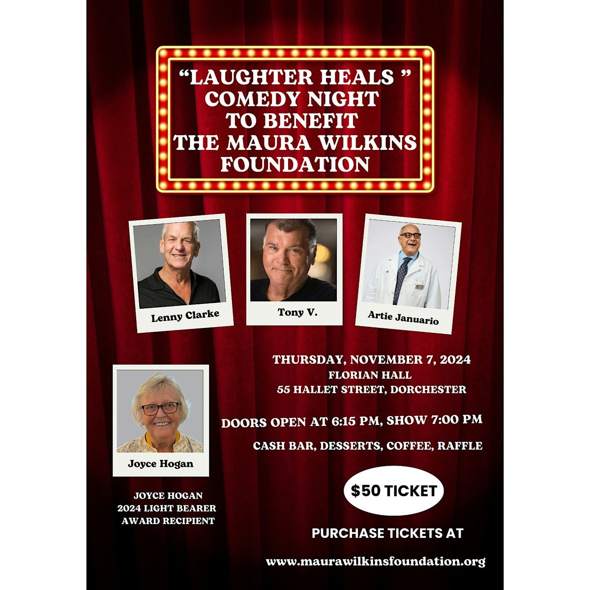 "Laughter Heals" Comedy Night with Lenny Clarke, Tony V. and Artie ...