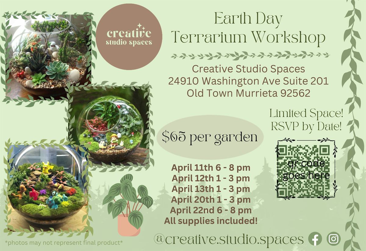 Earth Day Terrarium Workshop, 24910 Washington Avenue, Murrieta, CA ...