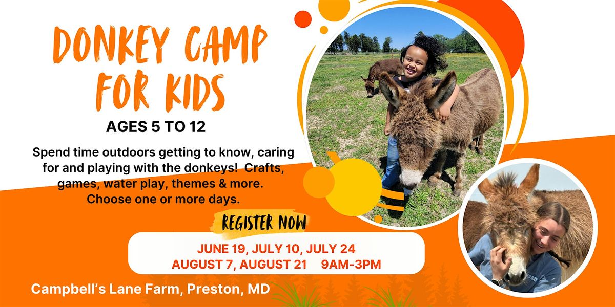 Donkey Discovery Camp: for the donkey loving kid, 22862 Dover Bridge Rd ...