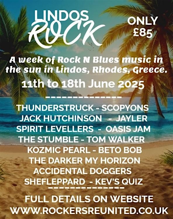 Lindos Rock Festival 2025, Lindos, Rhodes, Greece., Lindos, 12 June to ...