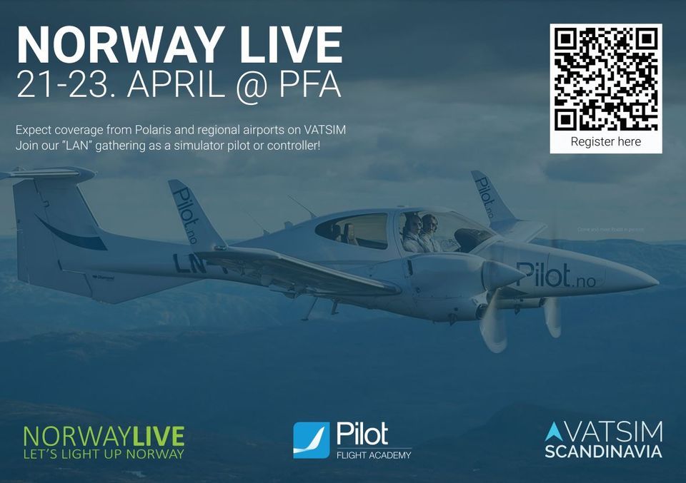 VATSIM Norway Live, Pilot Flight Academy, Sandefjord, 21 April