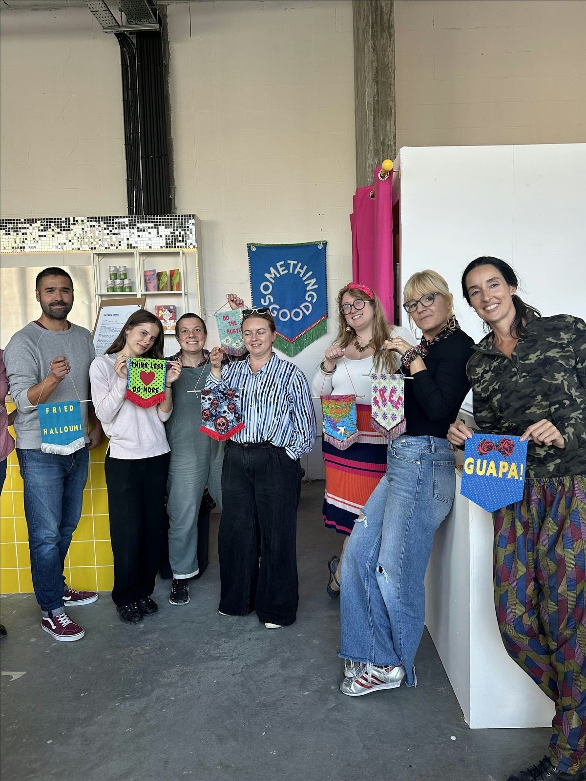 No-Sew Fabric Wall Hanging Workshop – Pennant Banner Making, Something Good Workshops, London ...