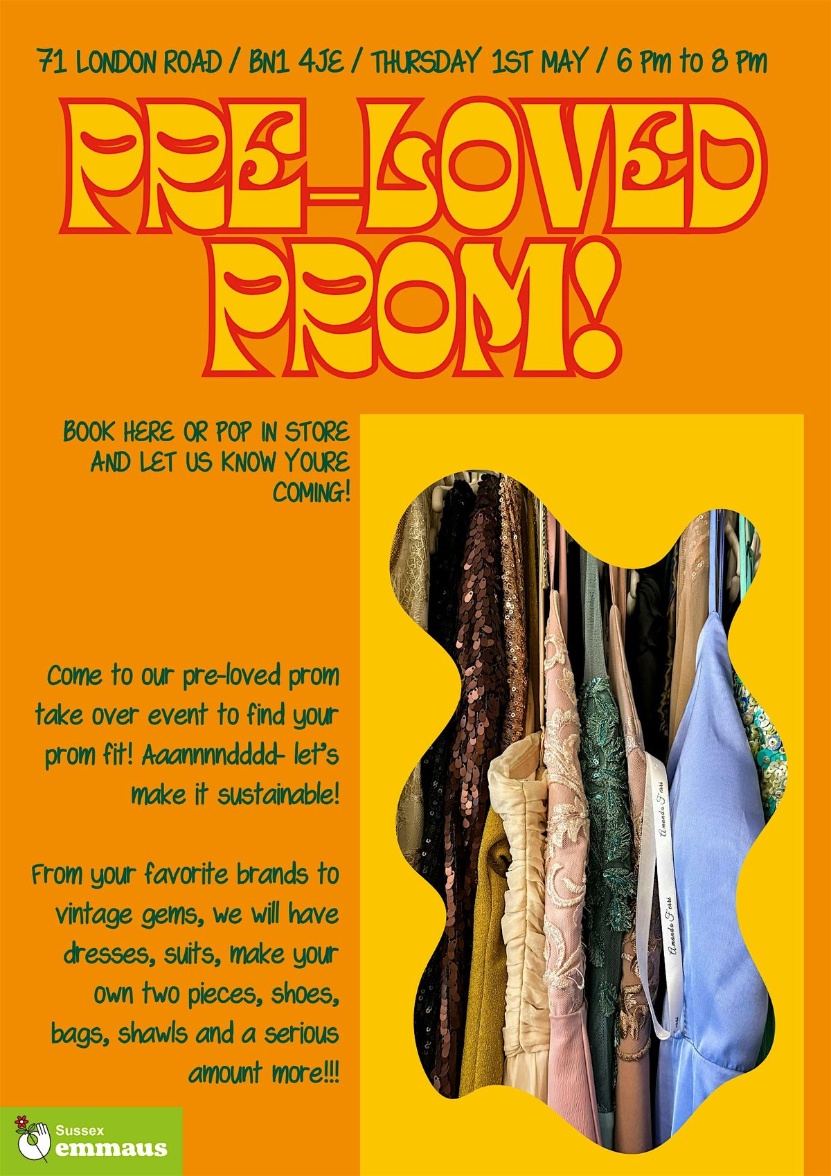 Pre-Loved Prom, Outfit London Road, Brighton and Hove, 1 May 2025 ...