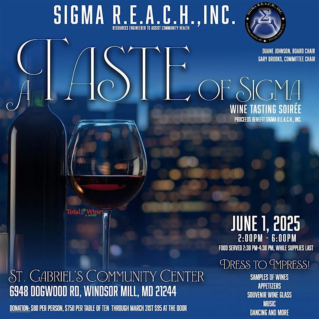 Taste of Sigma Wine Event 2025, Saint Gabriel Community Center, Windsor ...