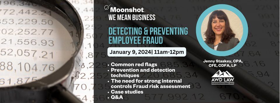 FREE WORKSHOP - Jenny Staskey with AWD Law - Detecting and Preventing ...