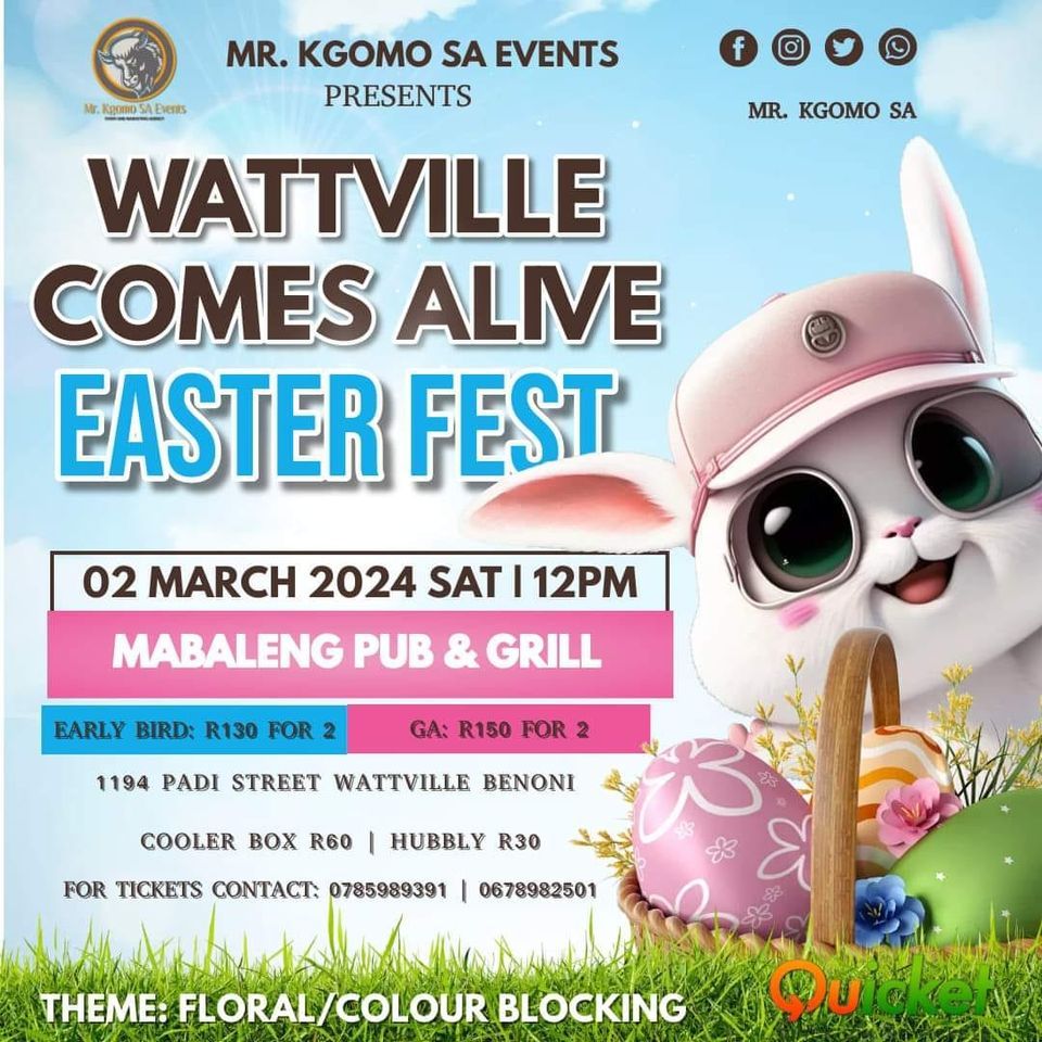 Wattville Comes Alive Easter ? Fest, Mabaleng Pub and Grill Wattville ...