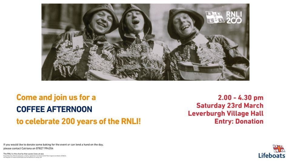 RNLI @ 200 years | Coffee Afternoon, Leverburgh village hall, Harris ...