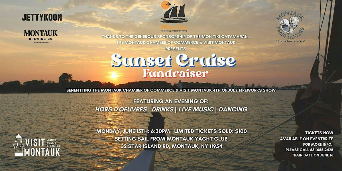 2026 Sunset Cruise Fundraiser, Montauk Yacht Club, 15 June 2026 | AllEvents