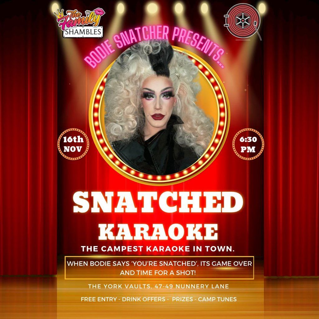 Snatched - LGBTQIA Comedy, Talent Night, Victoria Vaults, York, 16 ...