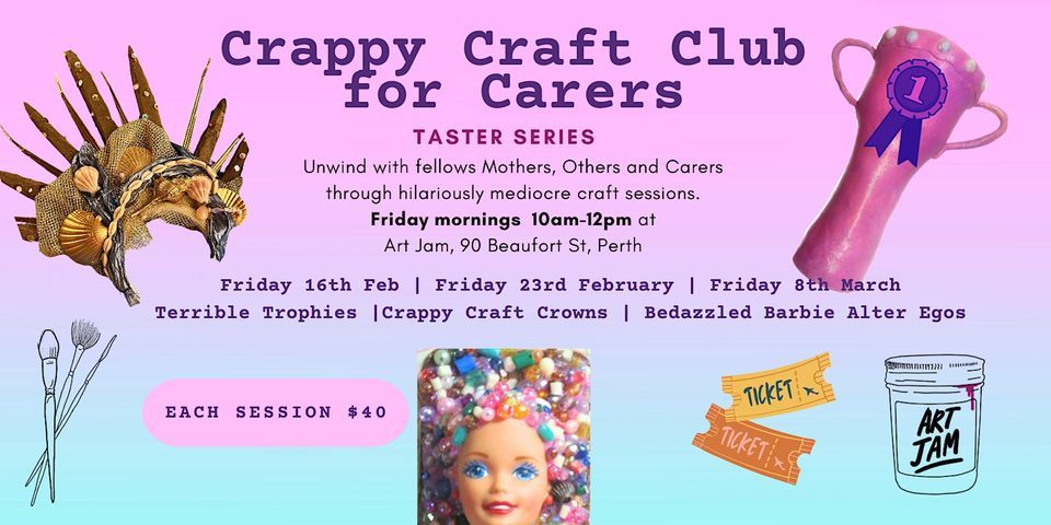 Crappy Carers Craft Club Session 1/3 - Terrible Trophies., 90 Beaufort ...