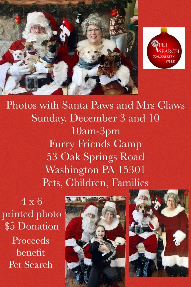 Photos with Santa Paws and Mrs Claws, Furry Friends Camp, Washington, 3 ...