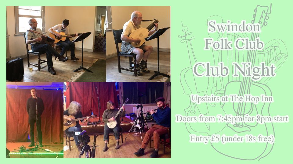 Swindon Folk Club: January 2024 Club Night, The Hop Inn, Swindon, 19 ...
