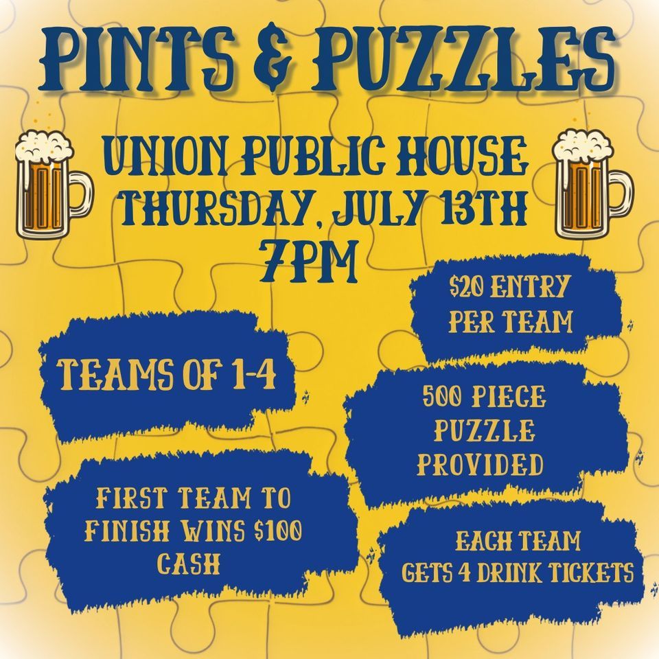 Pints & Puzzles , Union Public House, Galveston, 13 July 2023 | AllEvents.in