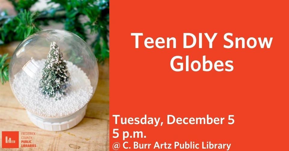 Teen Diy Snow Globes C Burr Artz Central Library Frederick 5