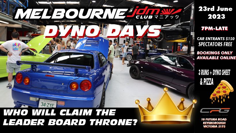 Melbourne JDM Club presents Dyno Days @ Custom Performance Garage ...