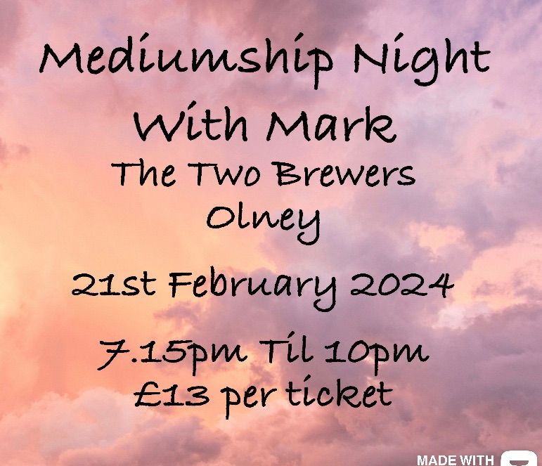 SOLD OUT. Mediumship Night In Olney, Olney, Buckinghamshire, 21 ...