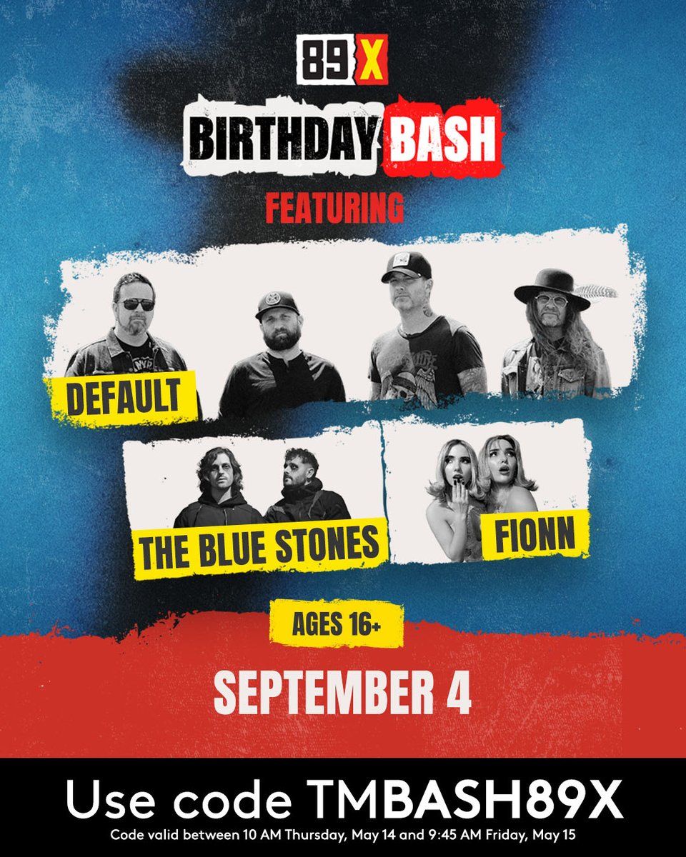 89X Birthday Bash: Default The Blue Stones & Fionn, The Colosseum At ...
