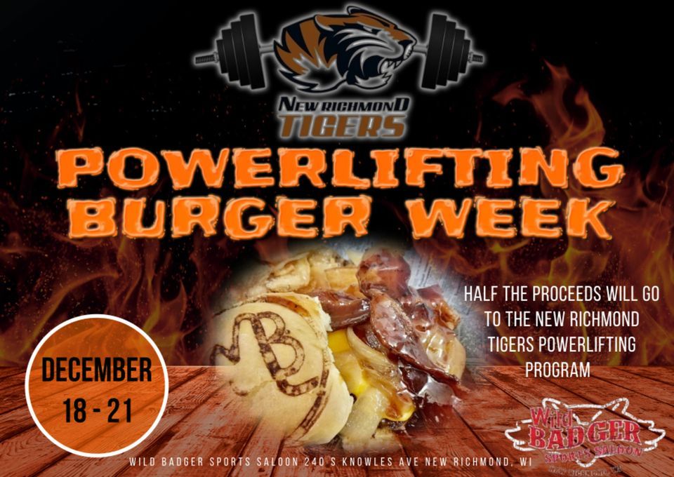 NR Powerlifting Burger Week, Wild Badger, New Richmond, December 18 to ...