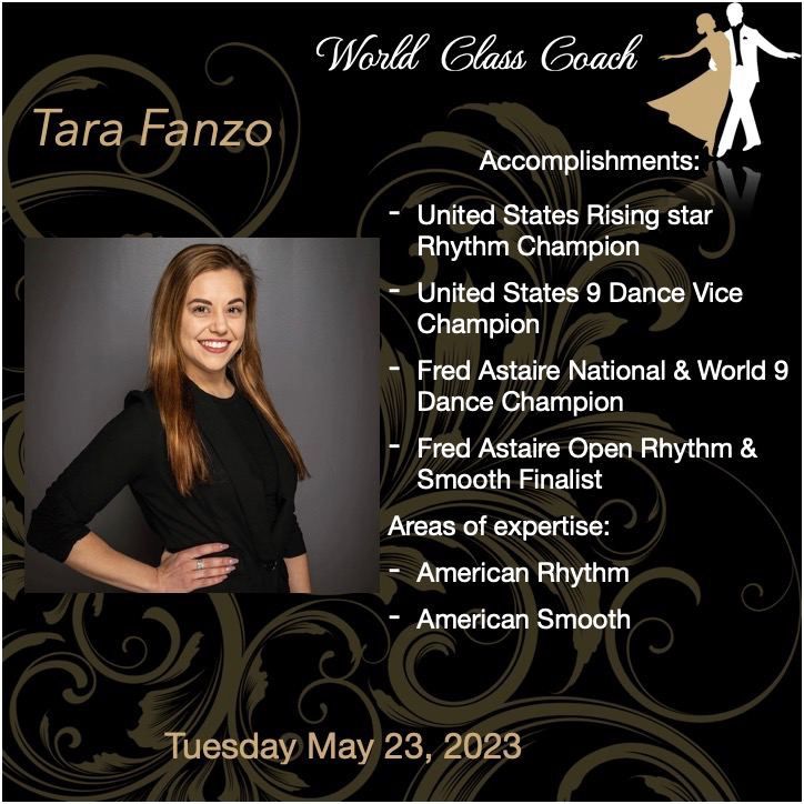 Coaching & Masterclass with Tara Fanzo, Fred Astaire Dance Studios ...