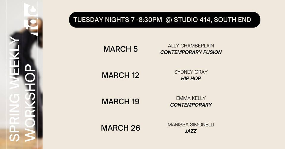 March Spring Workshop Series 03 - Emma Kelly, 551 Tremont Street Boston ...