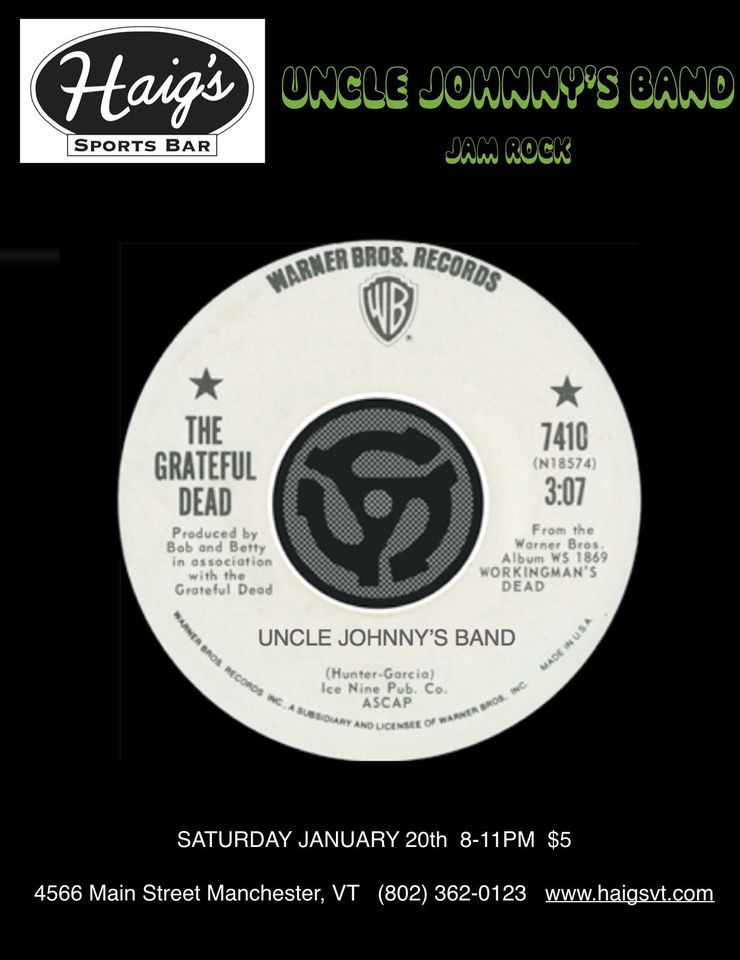 Uncle Johnnys Band at Haigs Sports Bar, Haig’s Sports Bar, Manchester ...