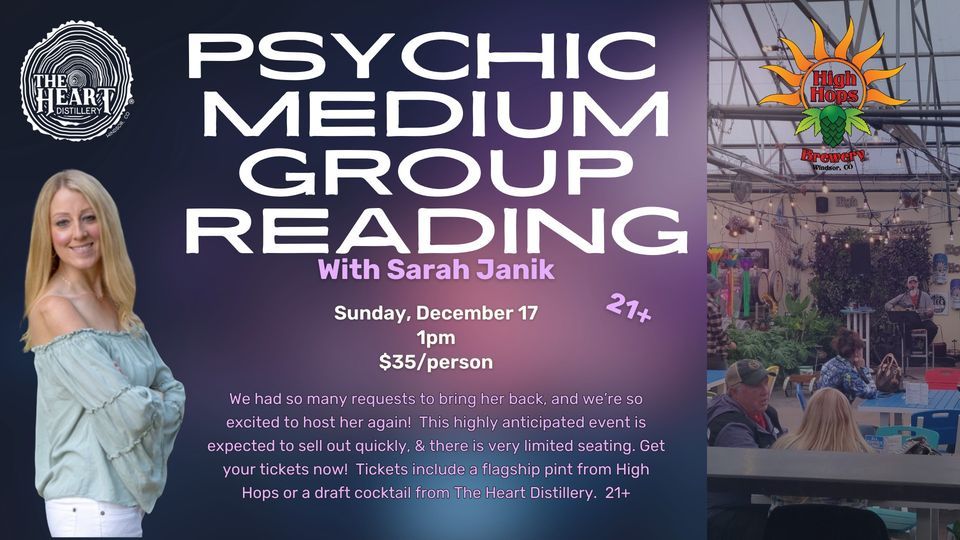 Psychic Medium Group Reading High Hops Brewery Johnstown December 17