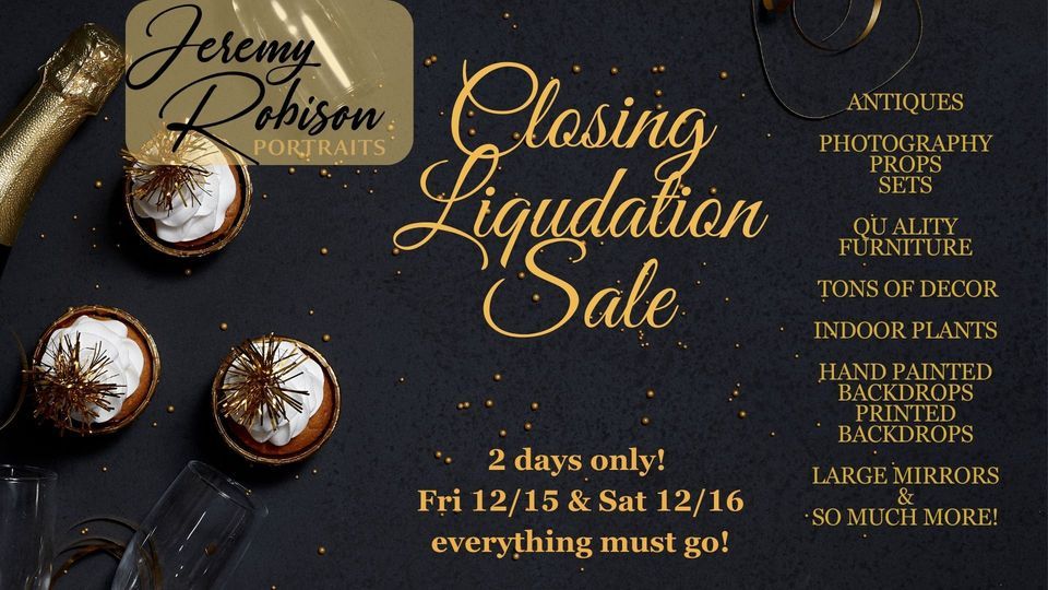 Closing Photography Studio Liquidation Sale, Jeremy Robison Portraits ...